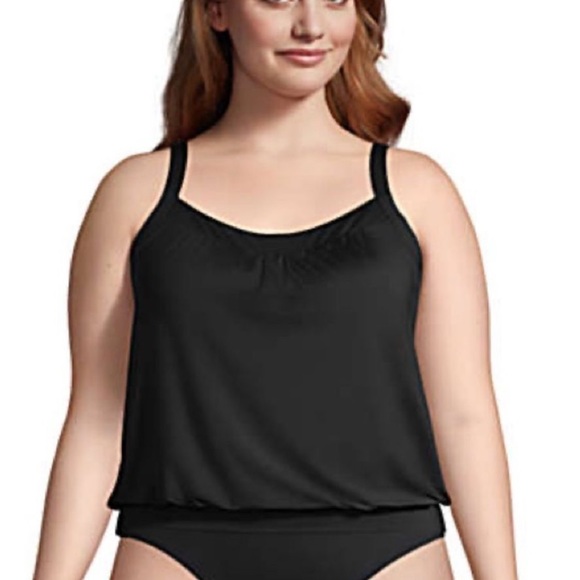 Lands' End | Swim | Lands End Plus Size Blouson Tummy Hiding Tankini ...